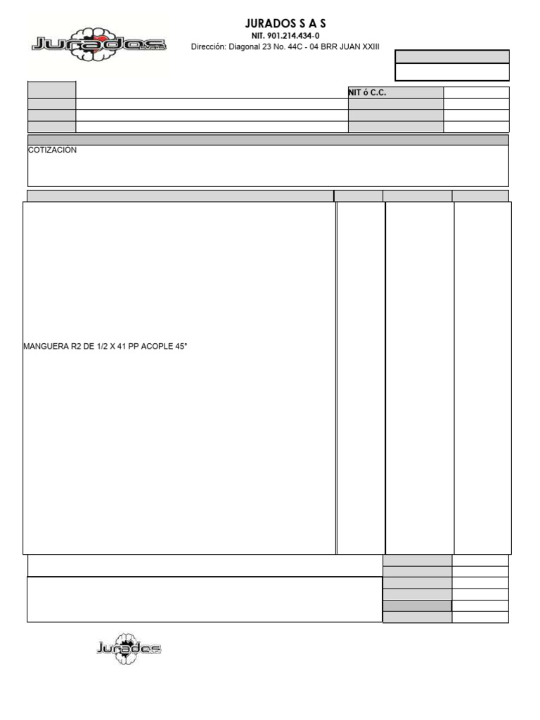 Jurados S A S: Cotizacion 526 COT | PDF