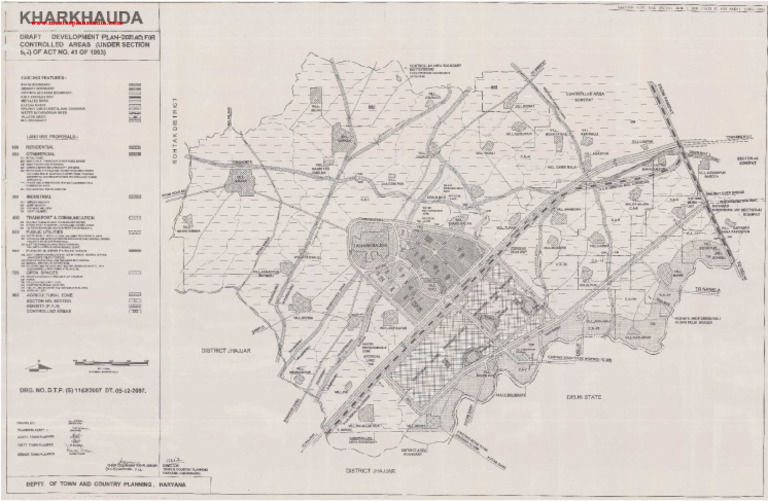 Kharkhoda Master Plan 2021 Map Draft | PDF
