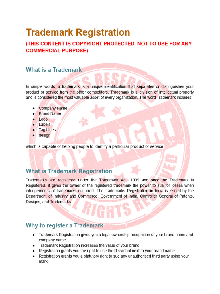 Trademark Registration | PDF | Trademark | Private Law