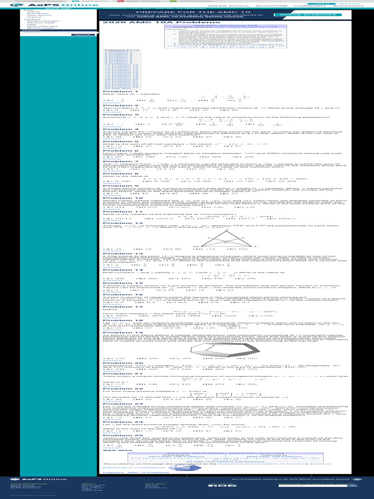 Art of Problem Solving | PDF | Area | Mathematics