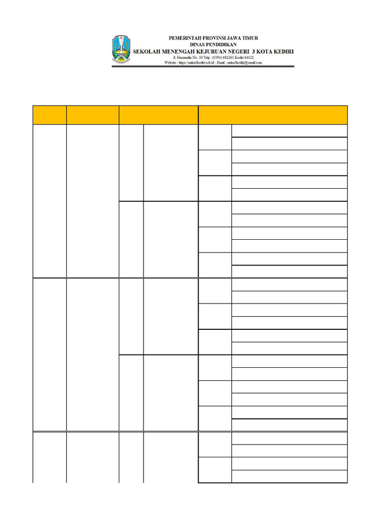 Jadwal Piket Guru | PDF