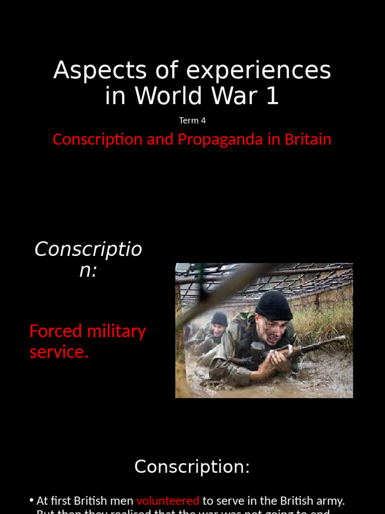 Conscription and Propaganda in WW1 Britain | PDF | Conscription | Military