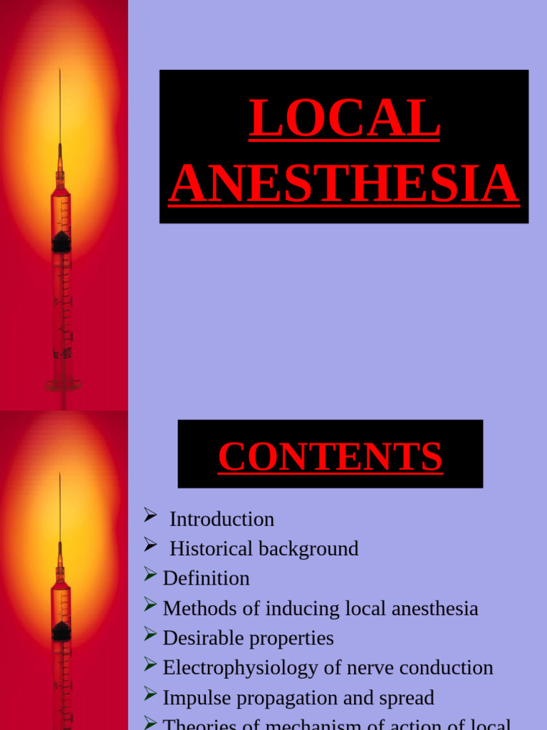 Local Anesthesia | PDF | Myelin | Depolarization