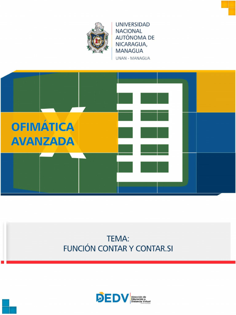 Función Contar y Contar - Si - V2 | PDF | Hoja de cálculo | Notación