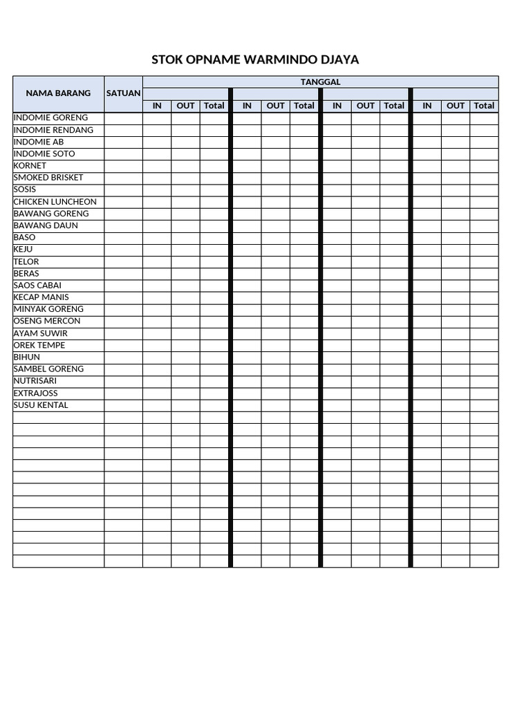 Stock Opname | PDF