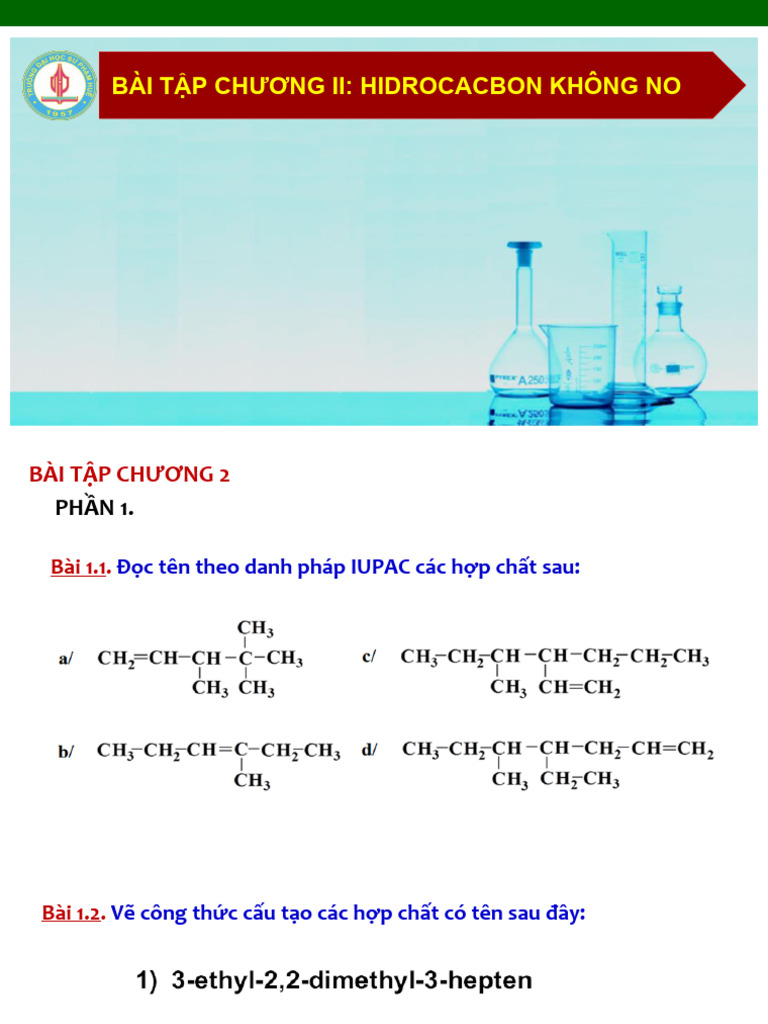 Bài Tập Chương 2 - hidrocacbon Không No | PDF