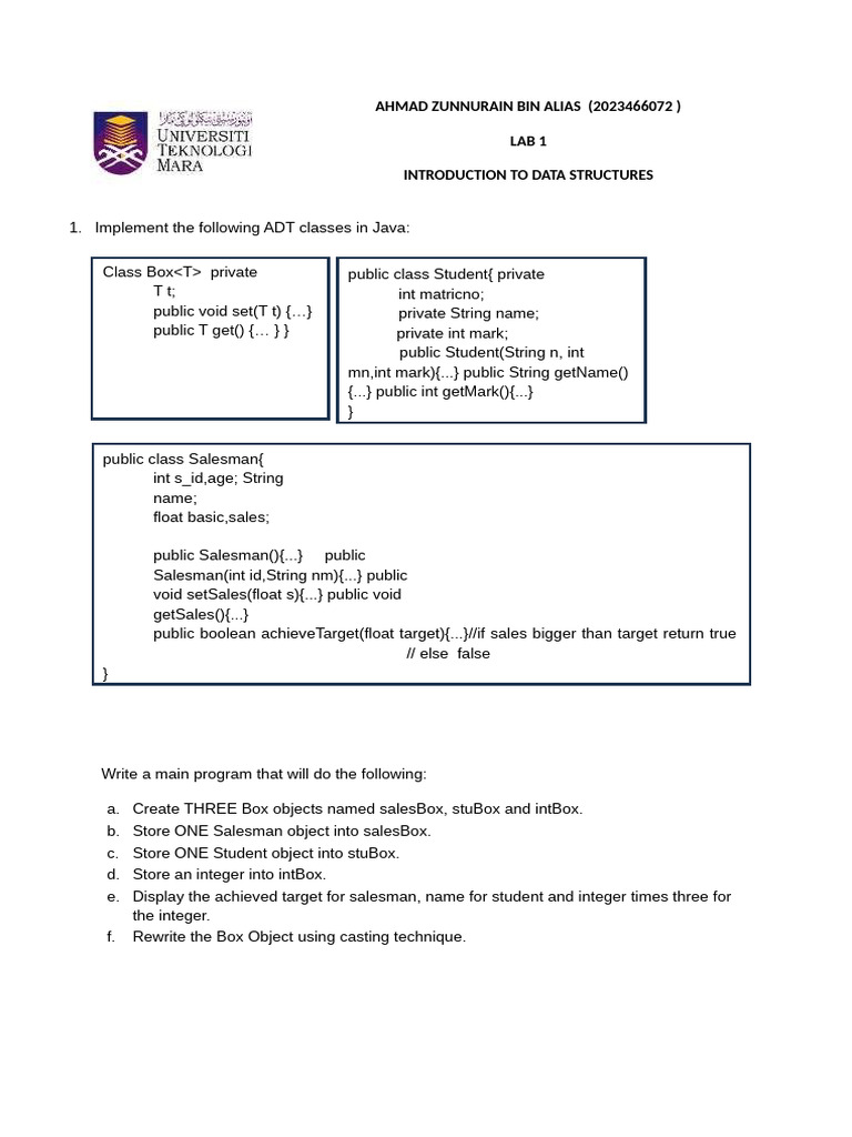 Aj0k69 1 | PDF | Integer (Computer Science) | Object Oriented Programming