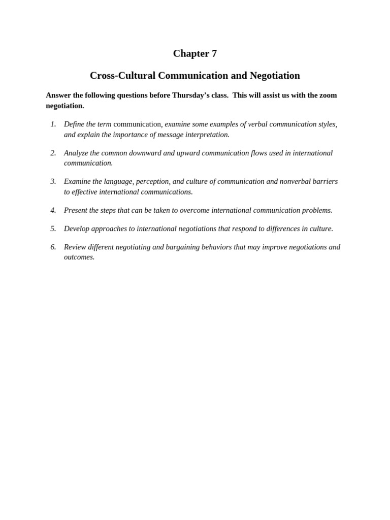 Chapter 7 Questions | PDF