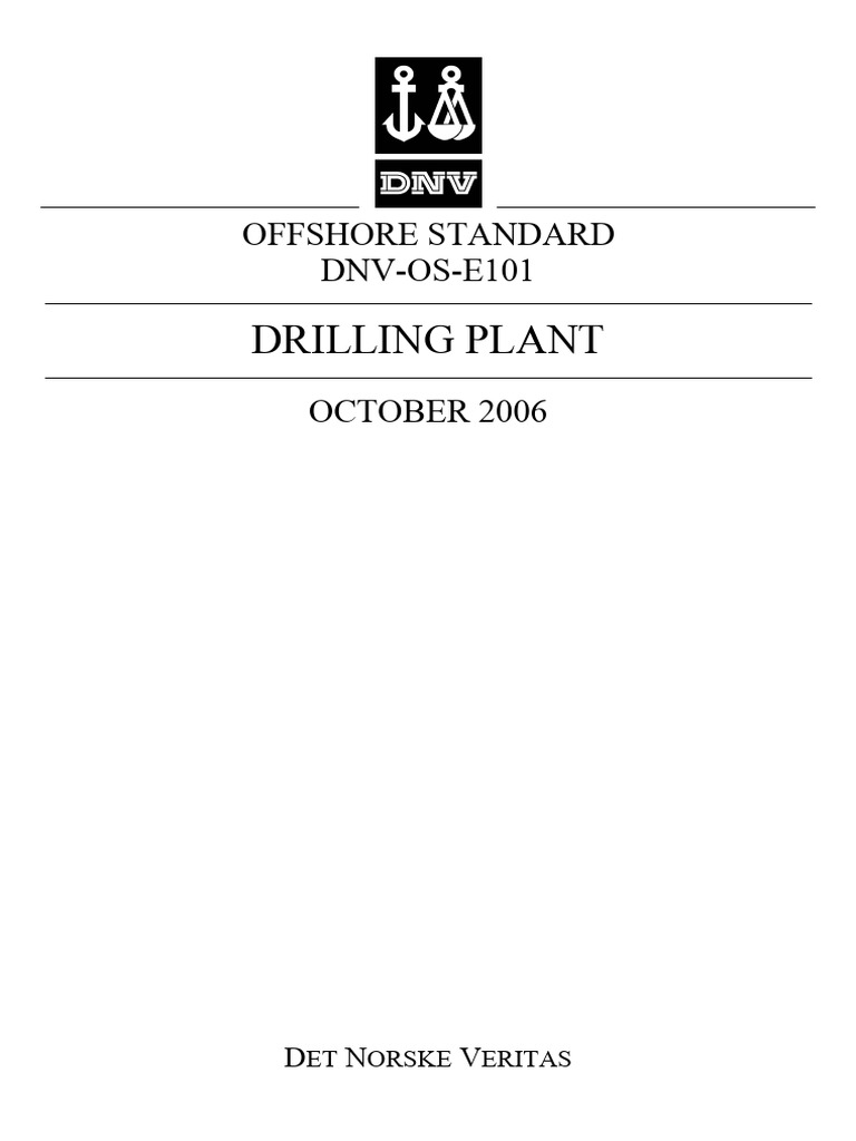 DNV-OS-E101 - 2006 Drilling Plant | PDF | Software | Instrumentation