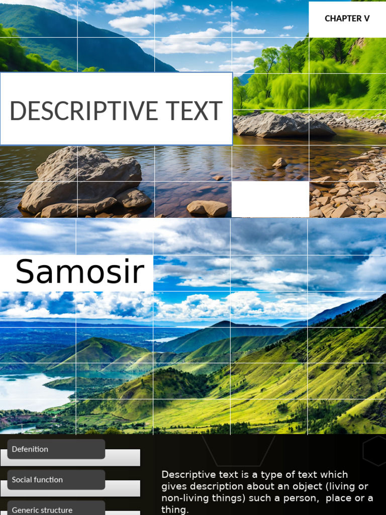 Descriptive Text Essentials | PDF | Travel | Language Arts & Discipline