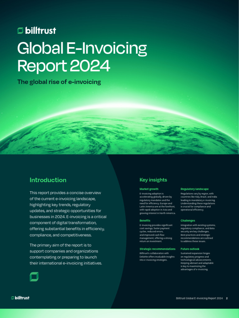 Billtrust Global E-Invoicing Report 2024 PM-INV-WP2 | PDF | Invoice | Taxes