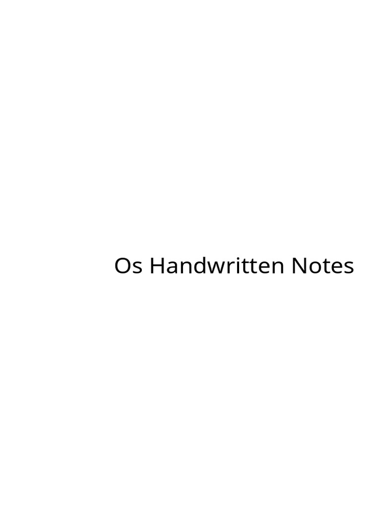 Os Handwritten Notes Pdf