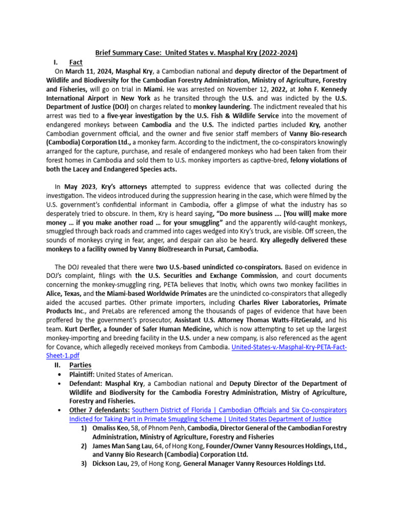 Masphal Kry - Case Summary | PDF | Cambodia | Criminal Law