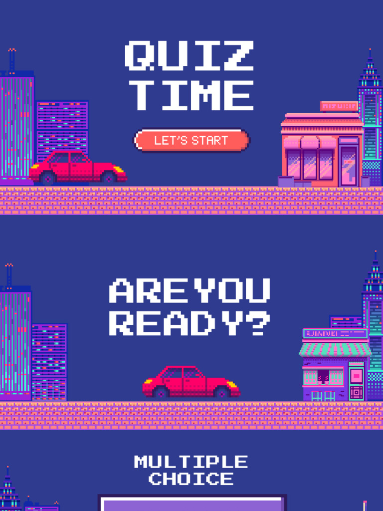 Purple and Blue Retro Pixel Game Quiz Time Presentation | PDF | Games ...