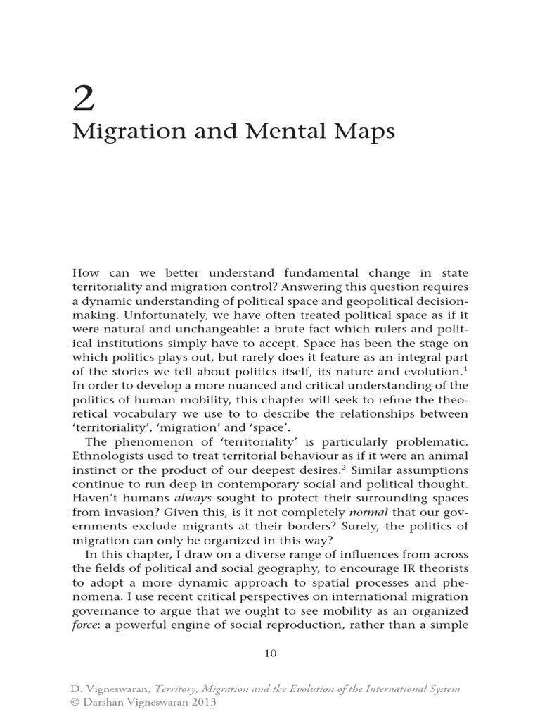 Migration and Mental Maps | PDF | Human Migration | Concept