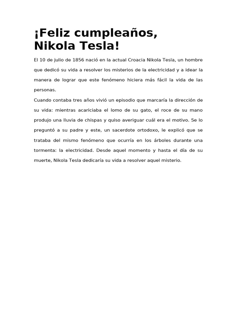 Nicola Tesla | PDF | Libros para adolescentes