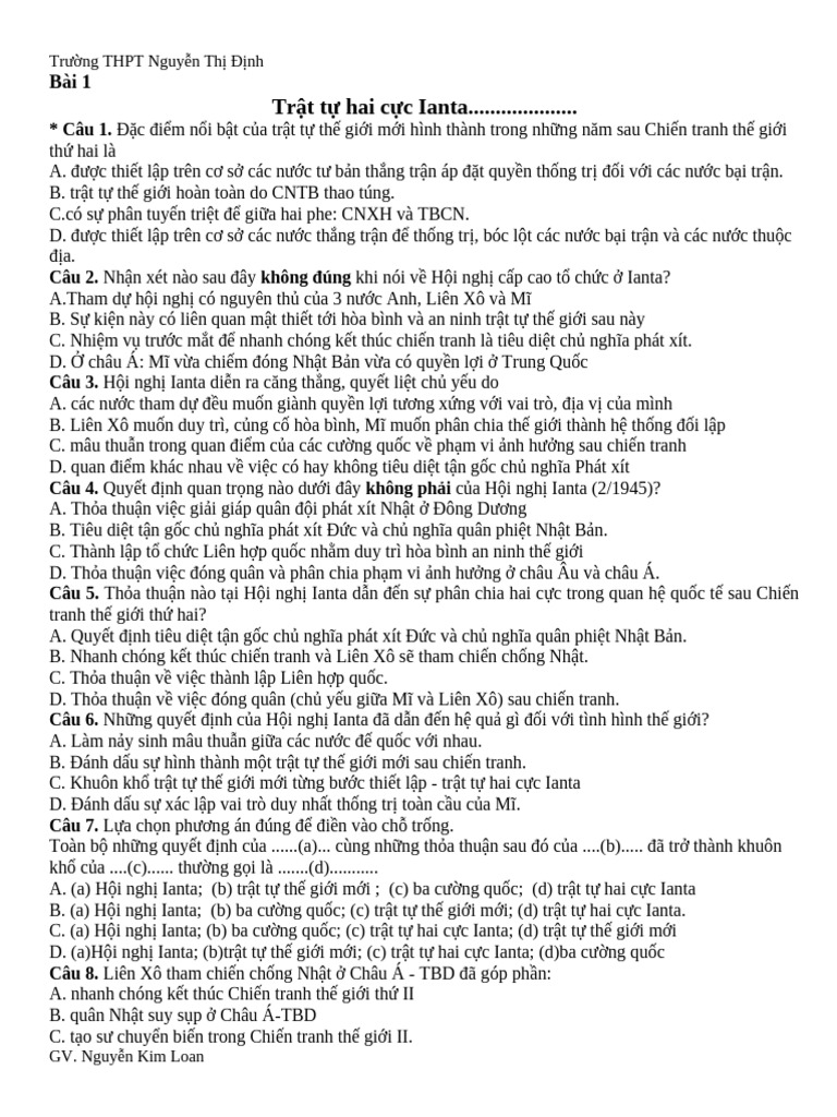 Bai Tap LSTG 1945 2000 | PDF