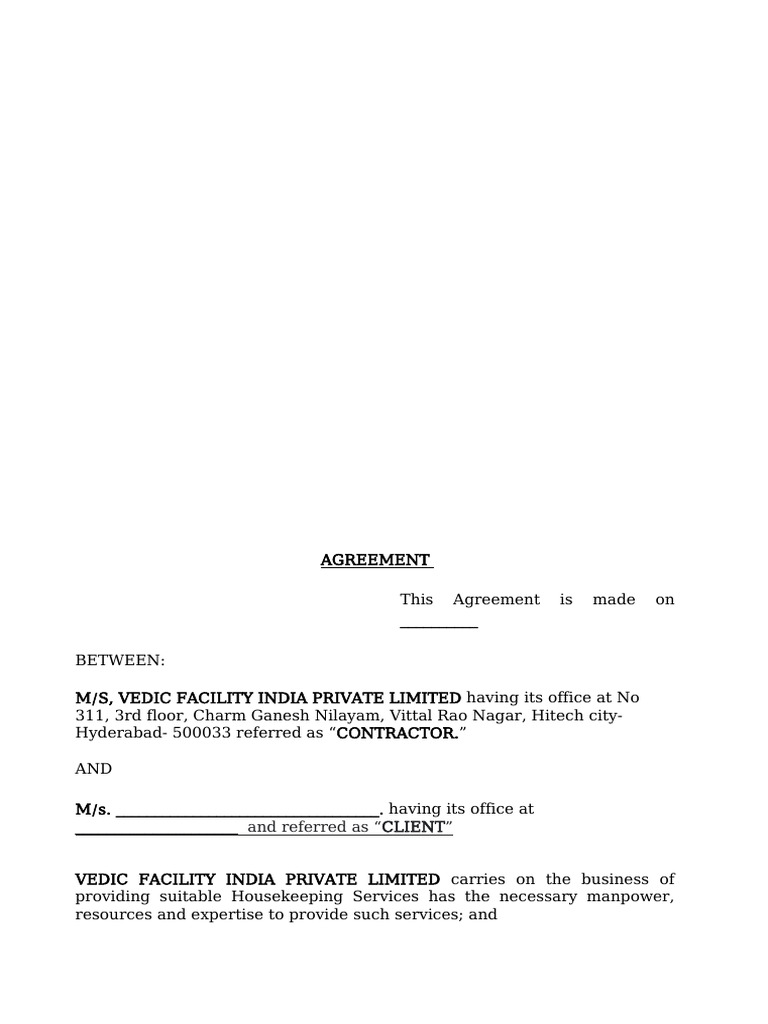Draft Agreement - Siddarth | PDF | Common Law | Business