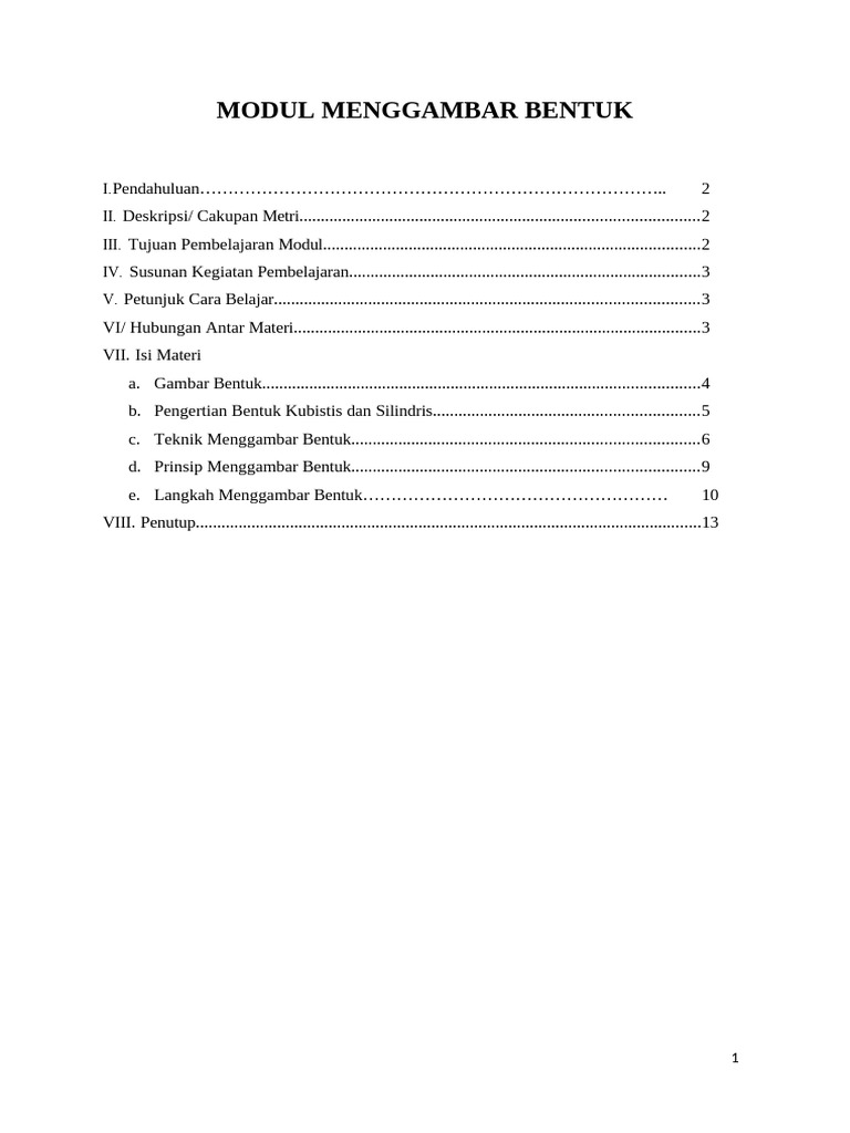 Modul GAMBAR BENTUK | PDF | Seni