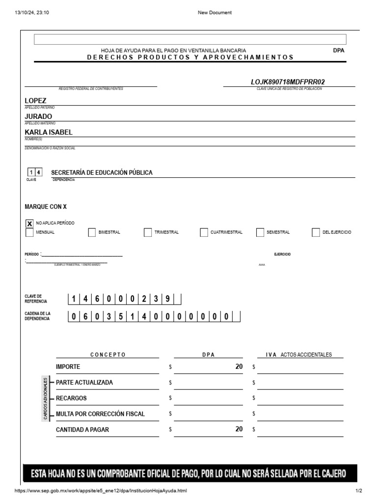 Pago Upn | PDF | Finanzas y dinero