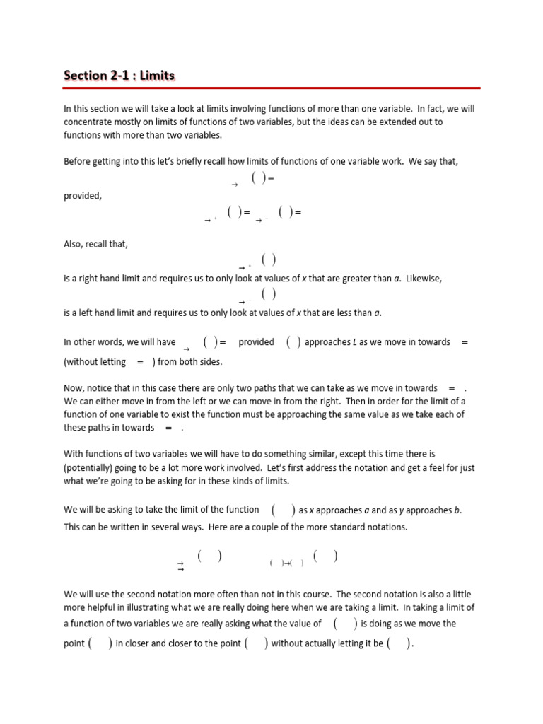 2-1 Limits 6p | PDF | Function (Mathematics) | Variable (Mathematics)