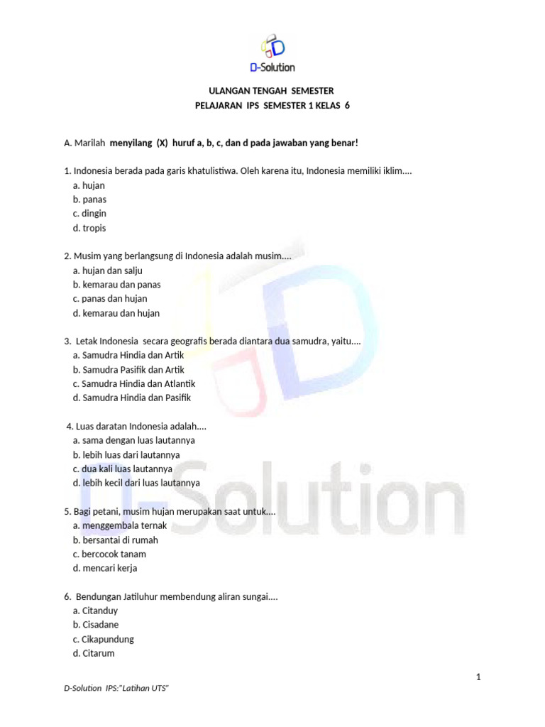 Uts Ips | PDF | Perjalanan | Seni & Disiplin Bahasa