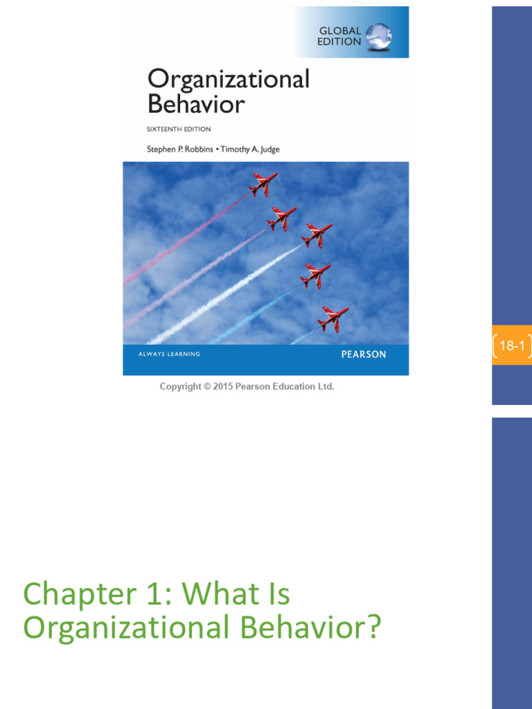 Ch01-What Is Organizational Behavior | PDF | Behavioural Sciences | Psychology