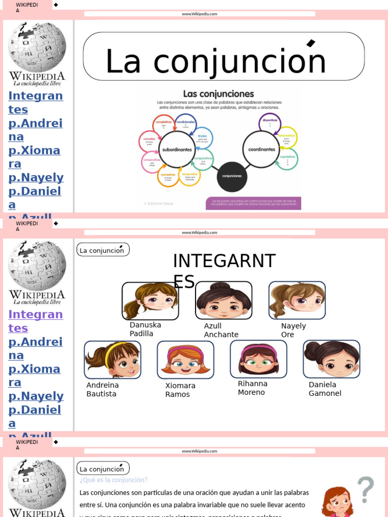 La Conjuncion | PDF | Oración (Lingüística) | Mecánica del lenguaje