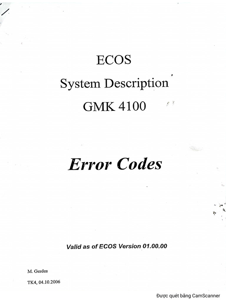 Ecos GMK4100 | PDF