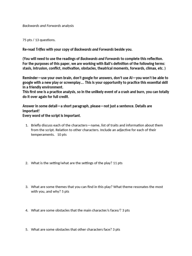 Backwards and Forwards Analysis | PDF | Language Arts & Discipline