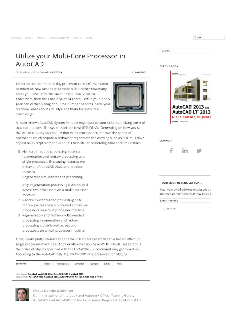 Autocad - Utilize Your Multi-Core | PDF