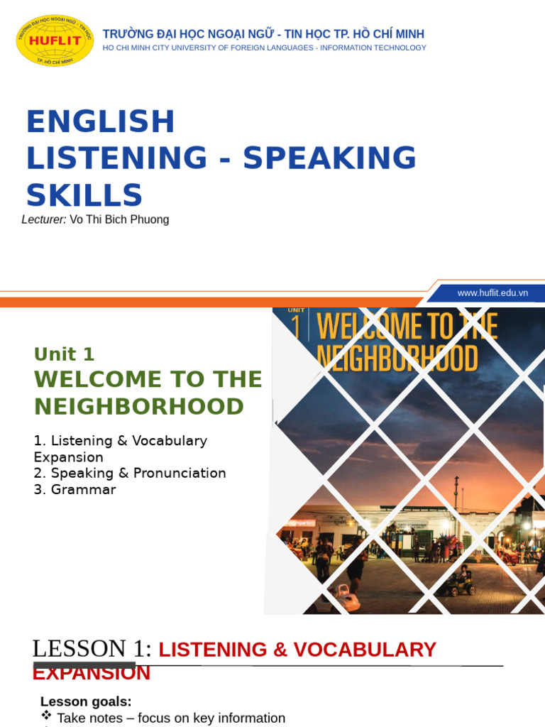 UNIT 1 Welcome To The Neighborhood | PDF | Vocabulary | Languages
