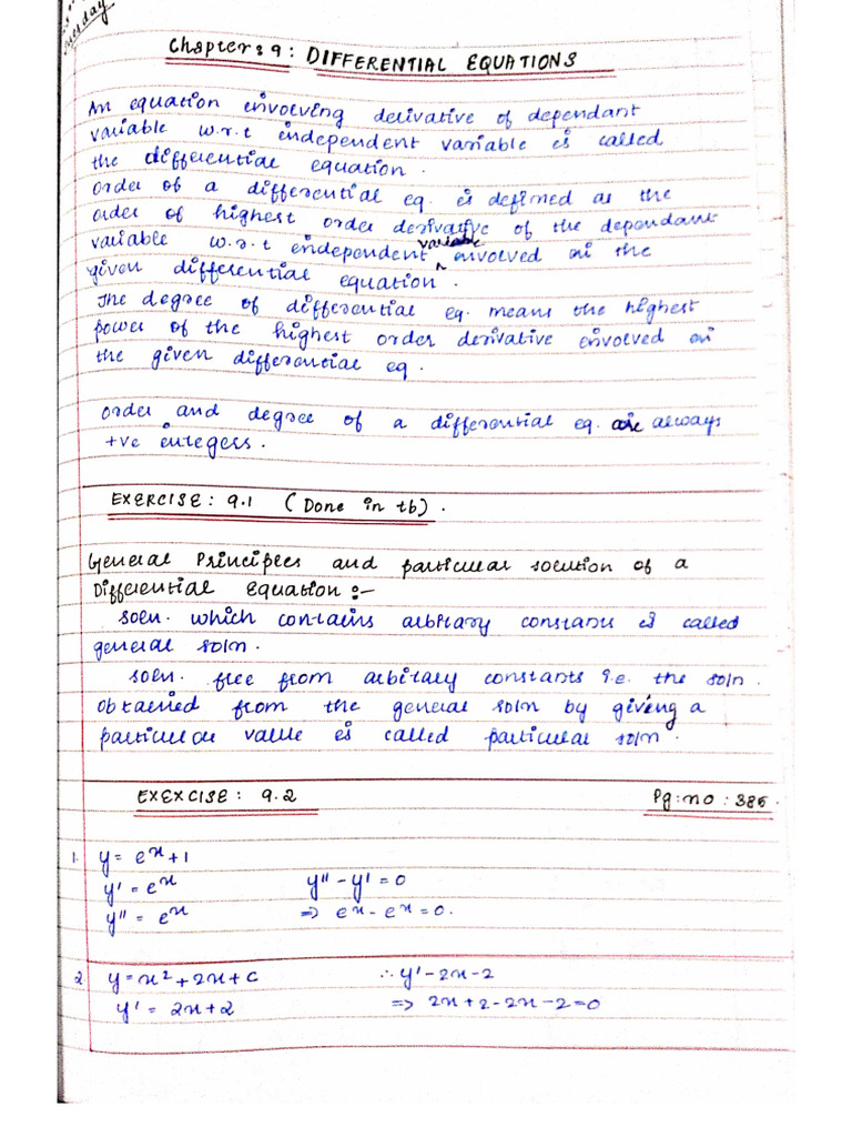 Differential Equations 1 | PDF