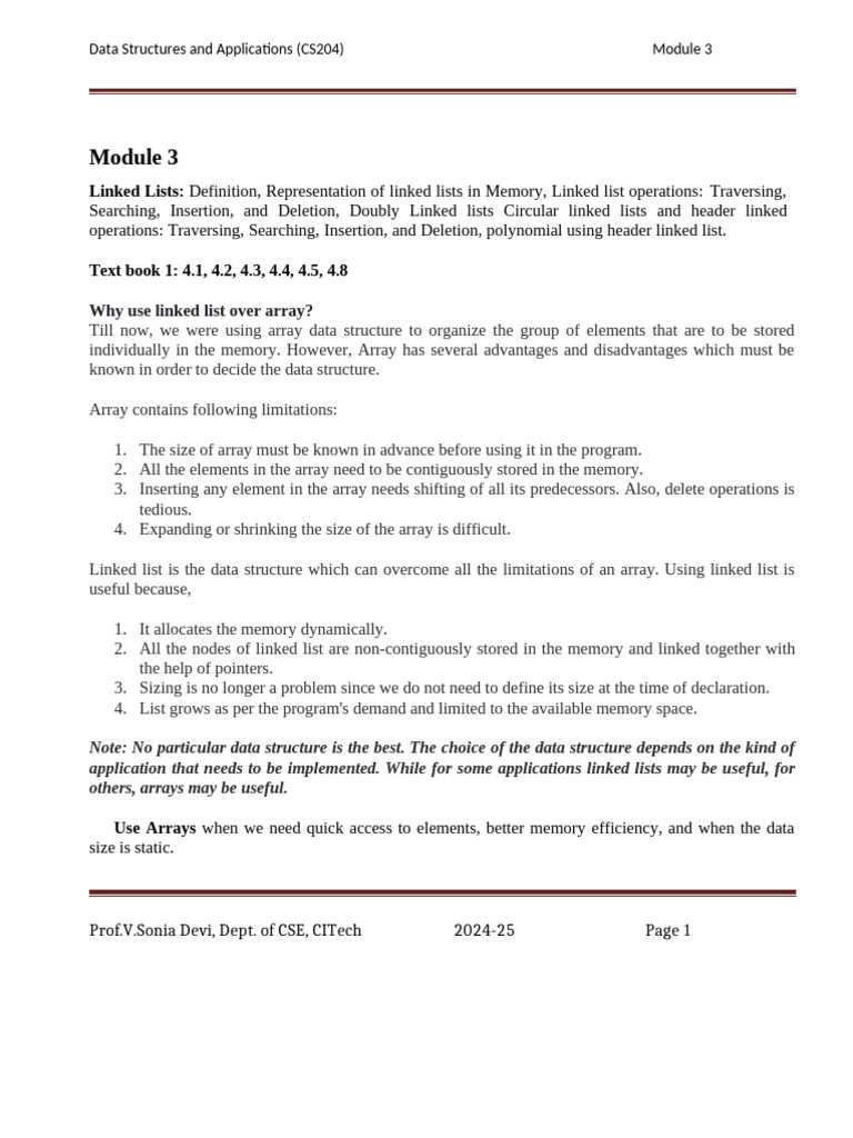 Dsa Mod3 - Part1 | PDF | Data | Computer Programming