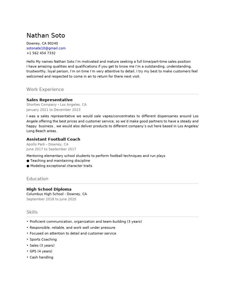 Nathan Soto | PDF | Career & Growth | Self-Improvement