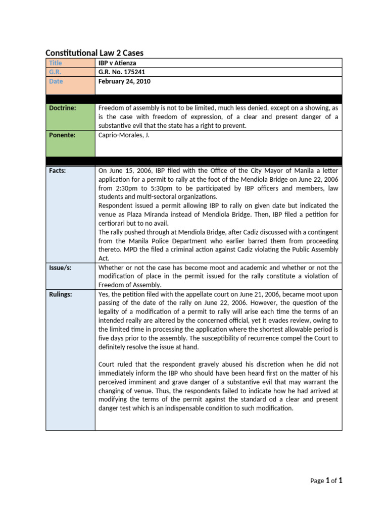 IBP V Mayor Jose Atienza | PDF | Mootness | Courts