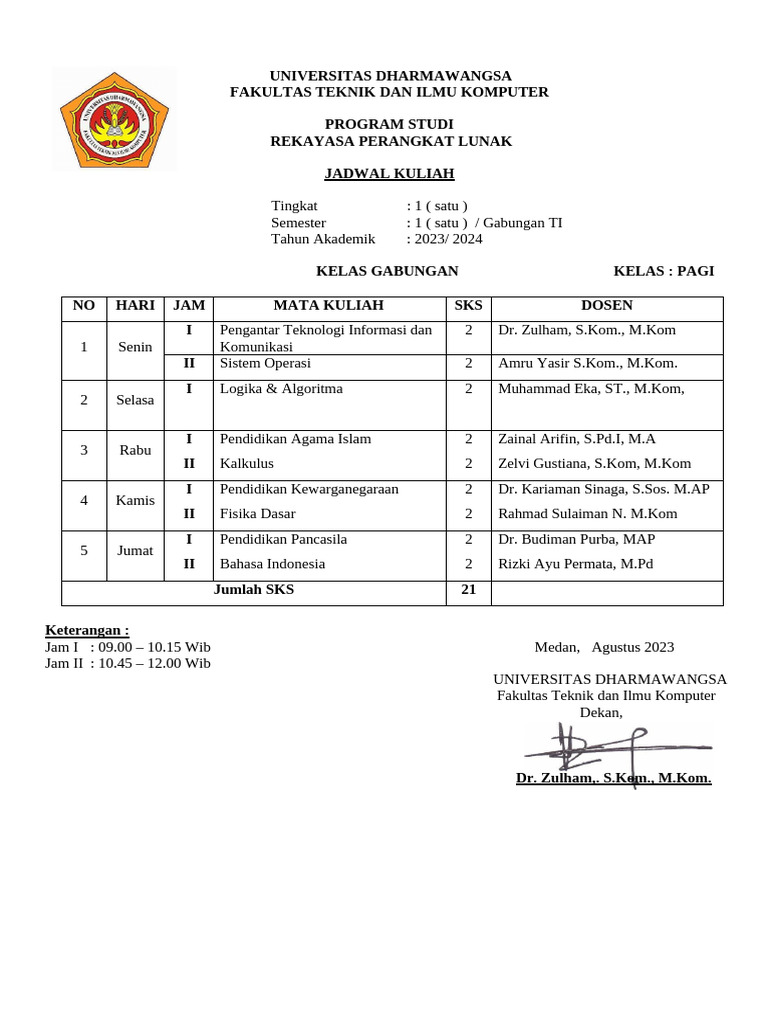 Jadwal All Ganjil 2024-2025 Ok2 | PDF
