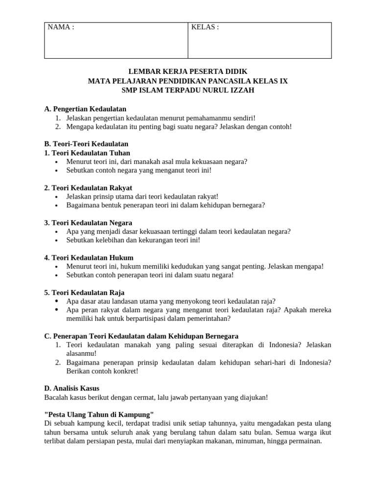 LKPD PP 9 | PDF | Politik