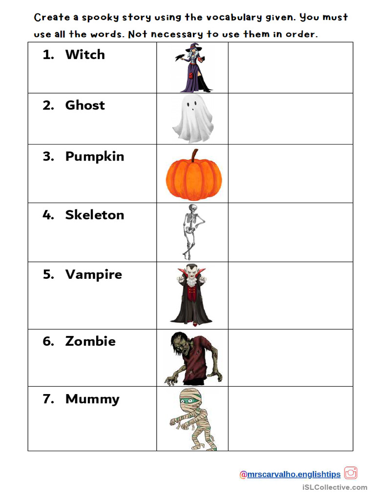 Speaking Practice - Halloween Spooky Story | PDF | Mystery, Thriller ...