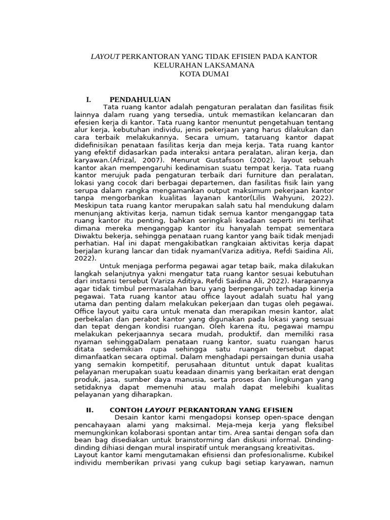 Layout Perkantoran | PDF