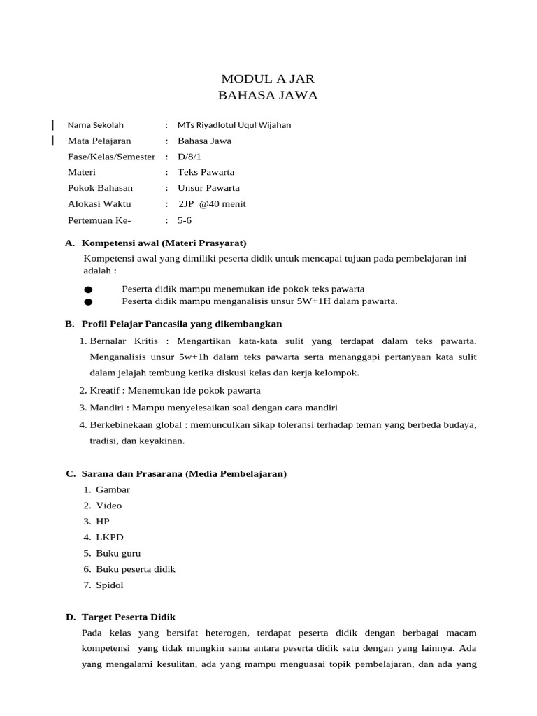 Modul 3 Teks Pawarta | PDF | Karier & Perkembangan | Sains & Matematika
