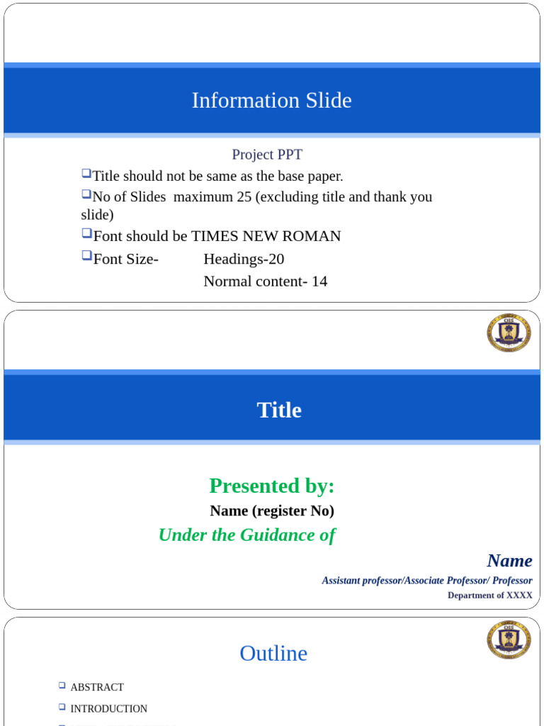 Project Presentation Guidelines | PDF | Computer Programming | Software Engineering