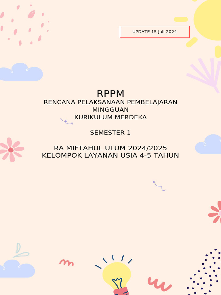 Kumer - RPPM - TK A - 4&5 - Tahun - Smt1 | PDF | Ilmu Sosial