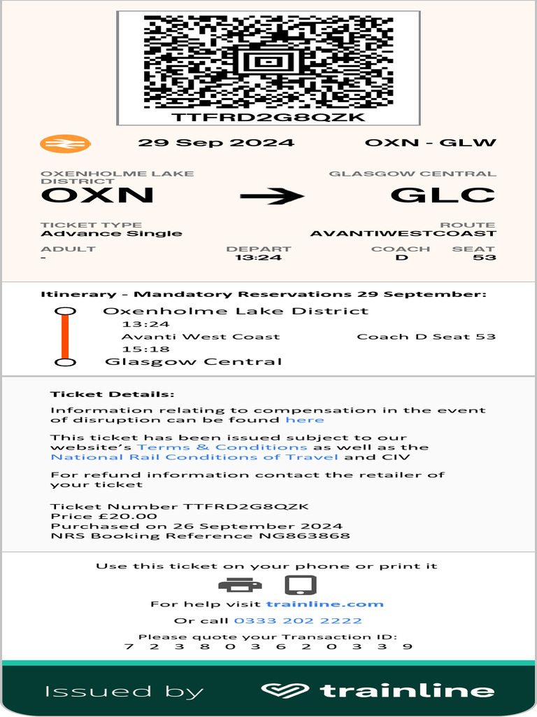 OxenholmeLakeDistrict GlasgowCentralorGlasgowQueenStreet 29 Sept 2024 | PDF