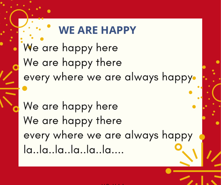 We Are Happy | PDF | Poetry