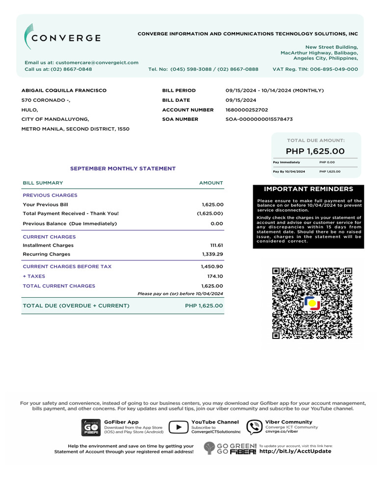 September 2024 Bill Summary Details | PDF | Business | Government Finances