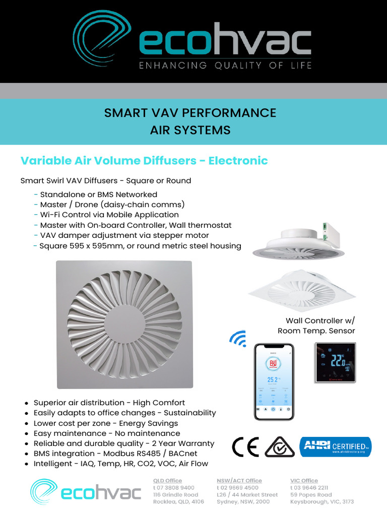 2024 SVAD-SW Swirl VAV Diffuser 2pg | PDF