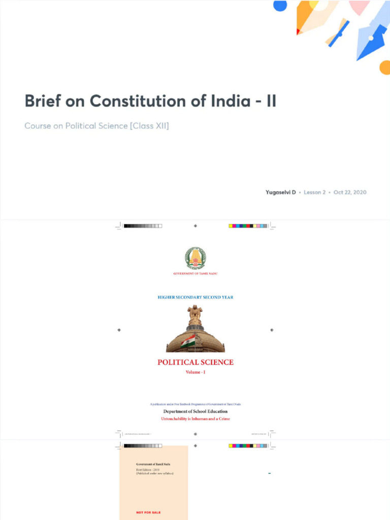 Brief On Constitution of India II With Anno | PDF