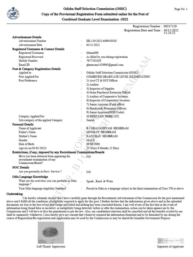 Registration Report | PDF