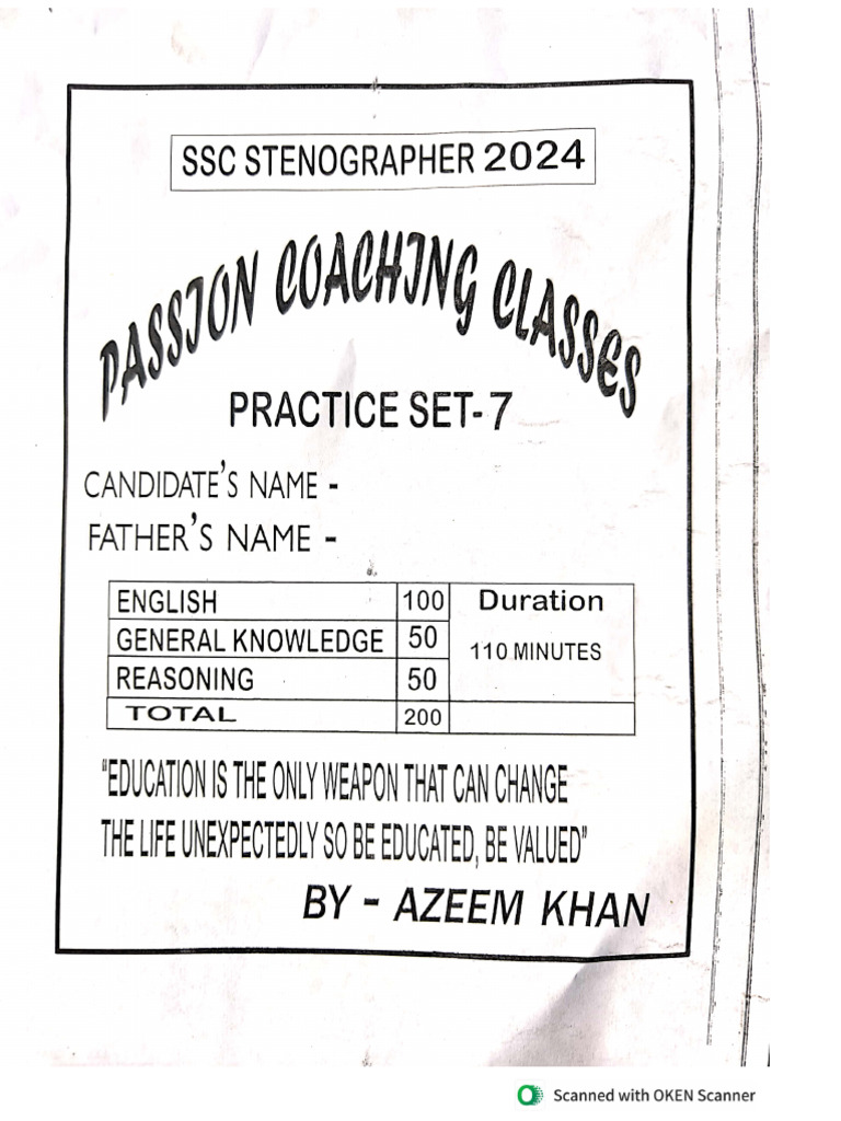 English Practice Set 2 by Azeem Sir | PDF
